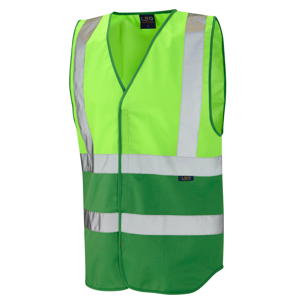 Leo Workwear PILTON Leo EcoViz Reflective Waistcoat - Lime/Green – GS ...