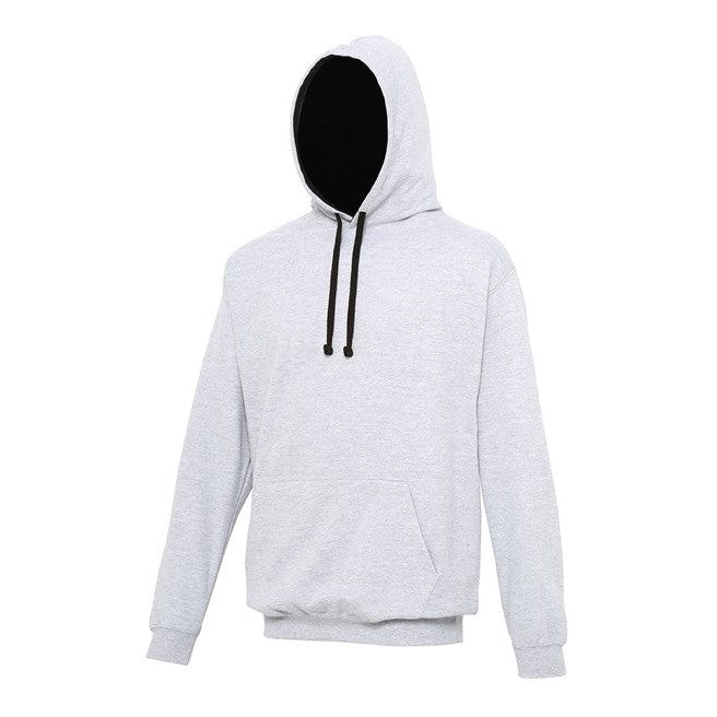 Awdis Just Hoods Varsity Hoodie - Heather Grey/Jet Black – GS Workwear