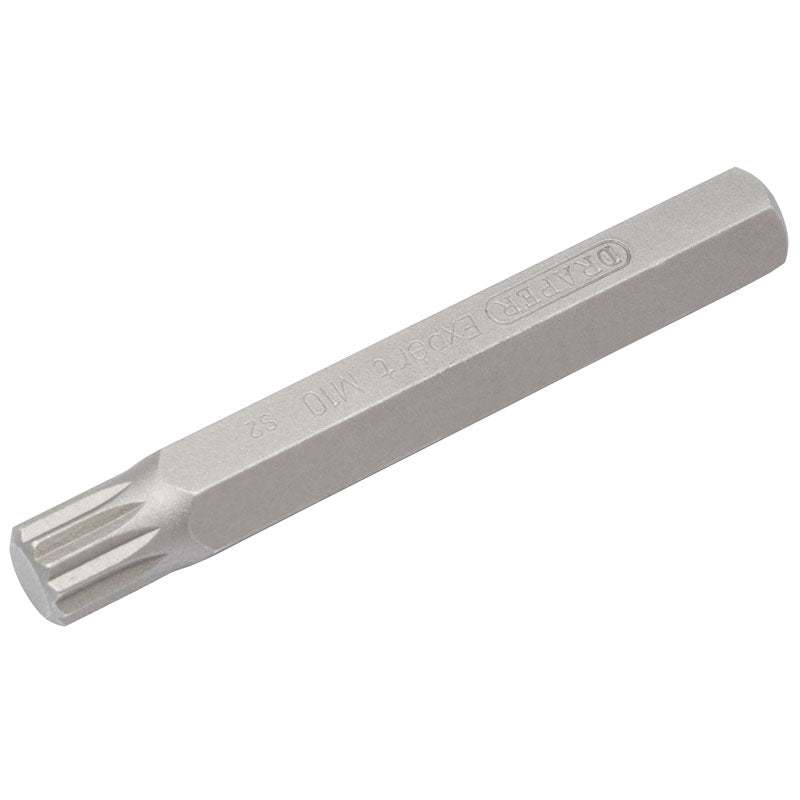 Draper Expert M10 x 75mm Spline 10mm Insert Bit for Mechanic's Bit Set ...