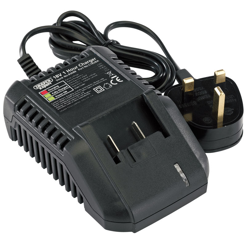 Draper Expert 18V Universal Battery Charger for Li-Ion and Ni-Cd Batte ...